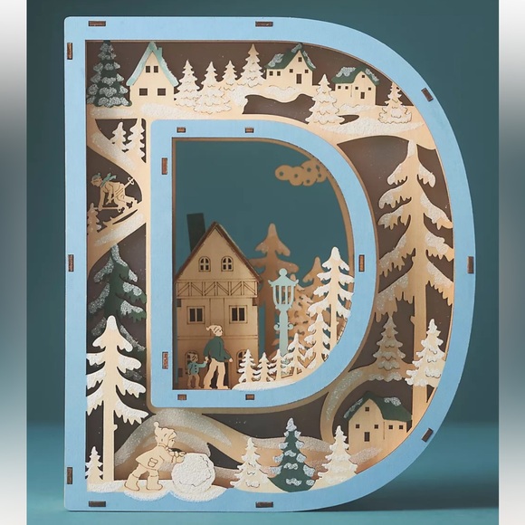 Anthropologie | Holiday | Anthropologie Wonderland Scene Monogram ...